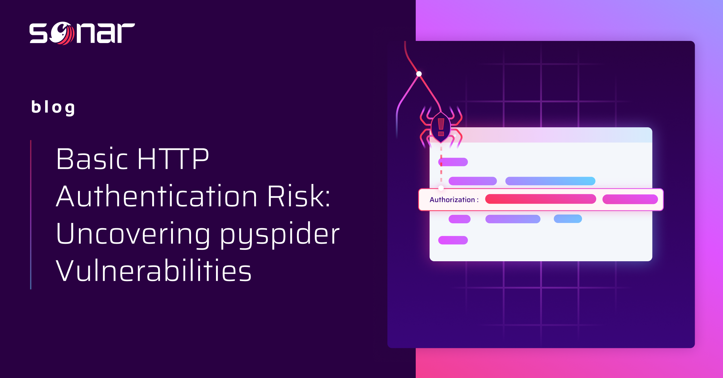 Basic HTTP Authentication Risk: Uncovering pyspider Vulnerabilities | Sonar Basic HTTP Authentication Risk: Uncovering pyspider Vulnerabilities | Sonar